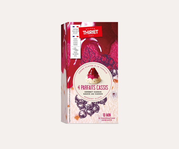 4 Parfaits cassis, surgelés Maison Thiriet