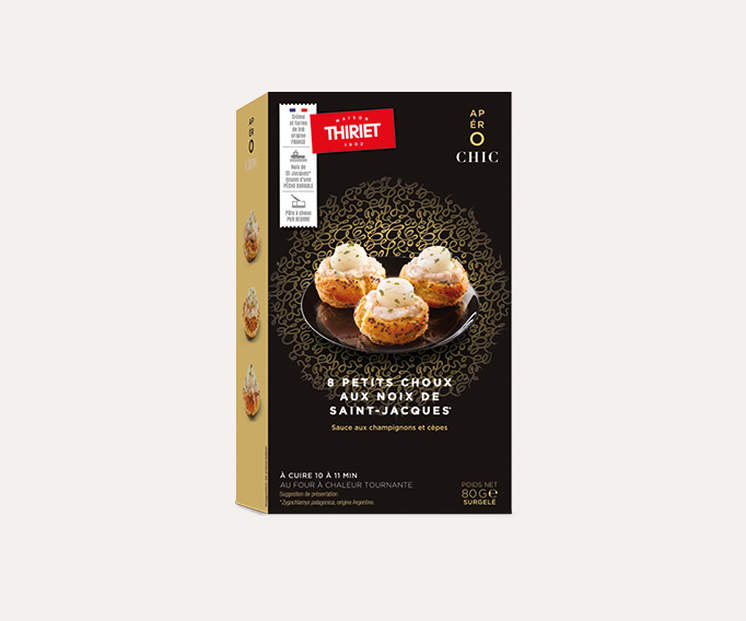 8 Petits choux aux noix de St-Jacques, surgelés Maison Thiriet